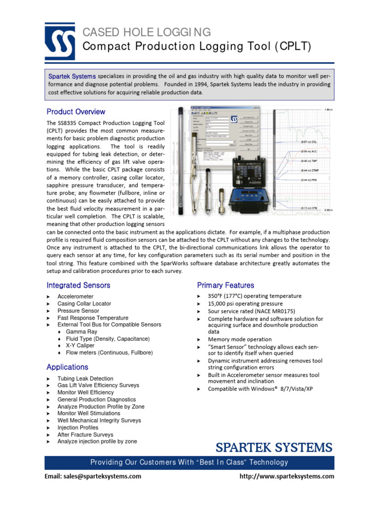 Flyer Compact Production Logging Tool | PDF | Flow Measurement | Sensor