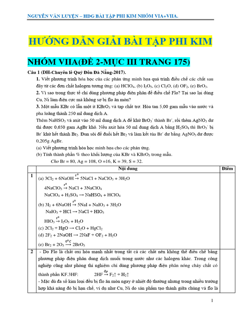 Giải Bt Phi Kim 2022-Hk33 | PDF