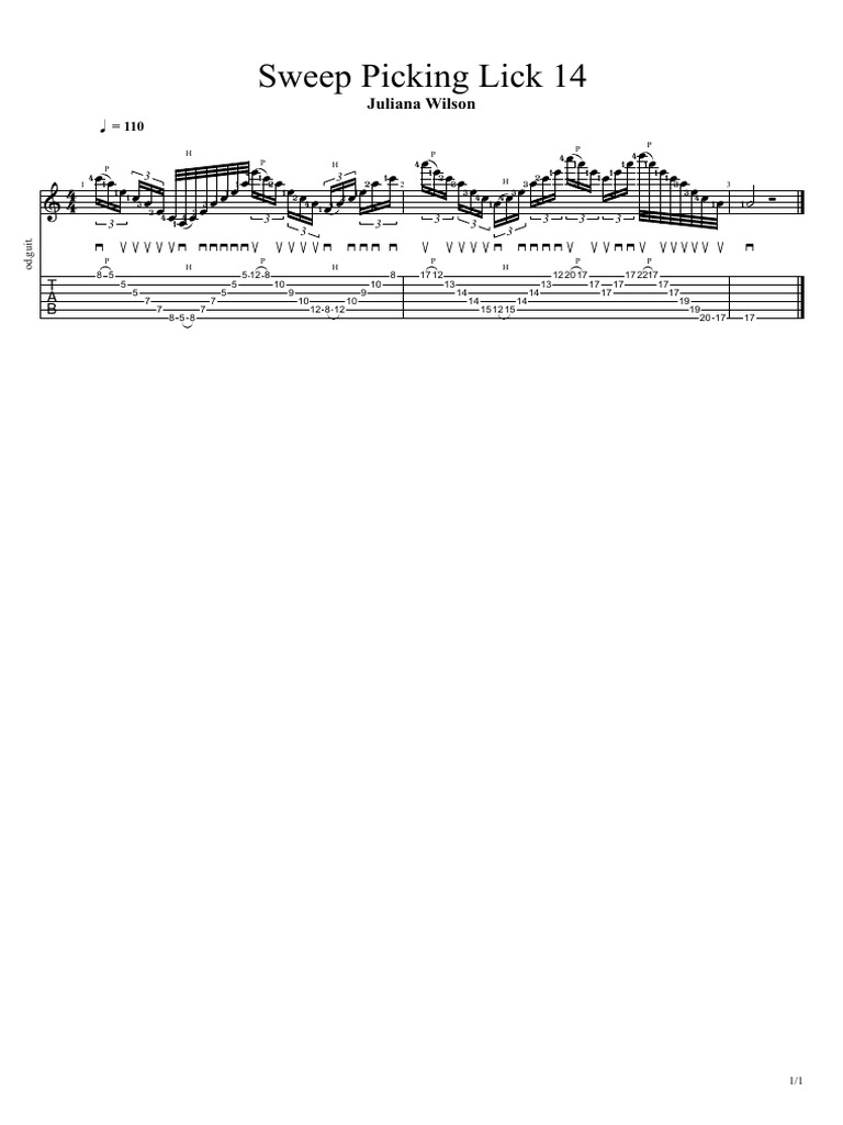Sweep Picking Lick 14 | PDF
