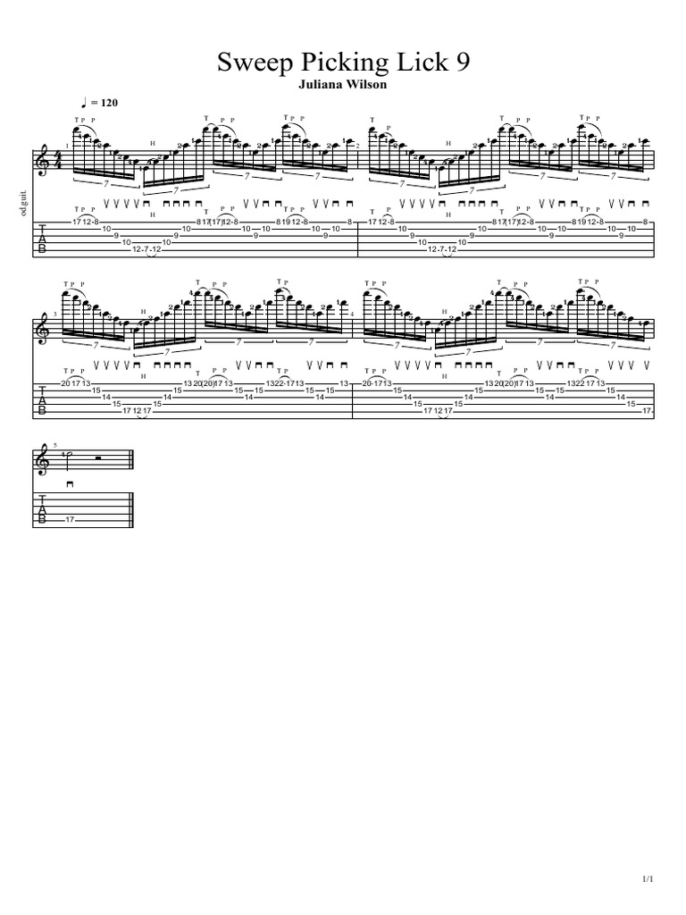 Sweep Picking Lick 9 | PDF