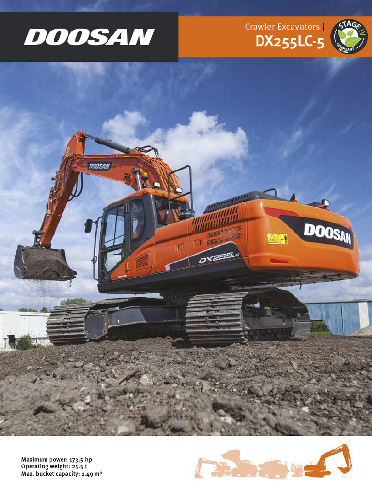 Doosan EN - DX255LC-5 - Brochure - 21 - 05 - 2019 | PDF | Horsepower ...