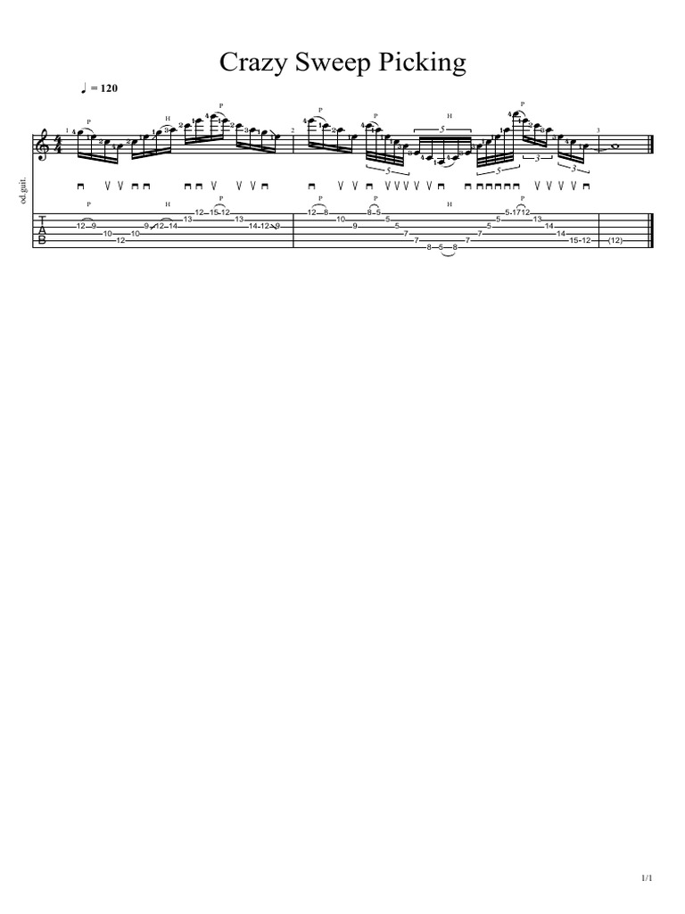 Sweep Picking Lick 1 | PDF