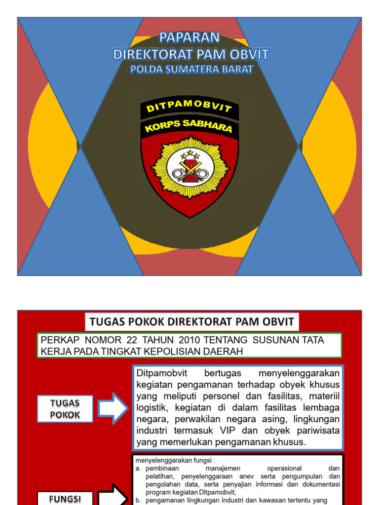 Tugas dan Fungsi Ditpamobvit | PDF