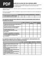 1 Escala de La Calidad de Vida Whoqol-Bref | PDF | Sicología