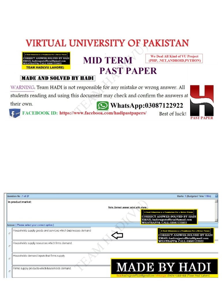 ECO403 MIDTERM FILE 1 | PDF