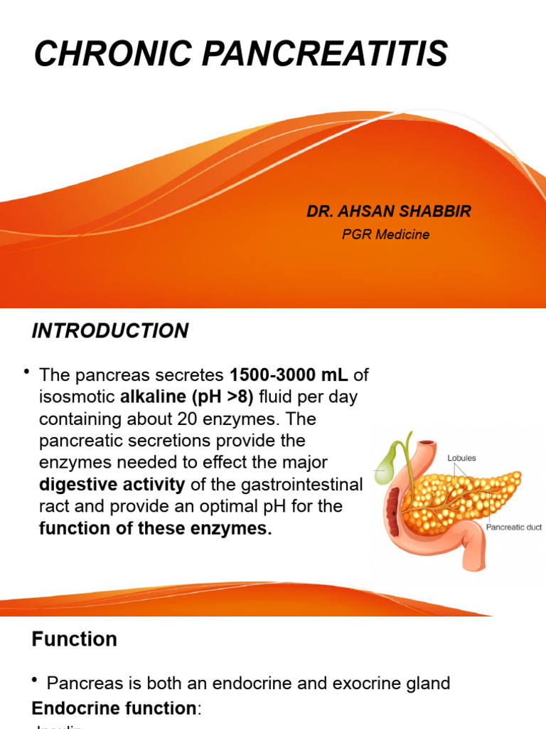 Chronic Pancreatitis DR Ahsan | PDF | Pancreas | Autoimmunity