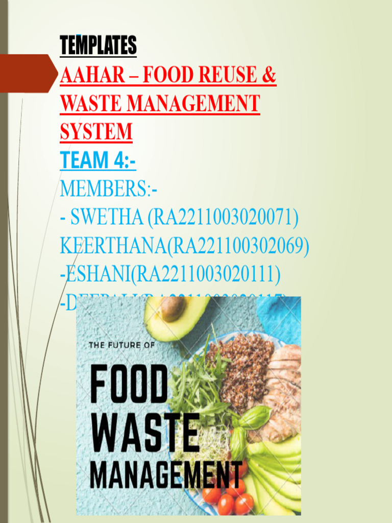 Team 4 Food Waste 2109 | PDF | Waste | Waste Management