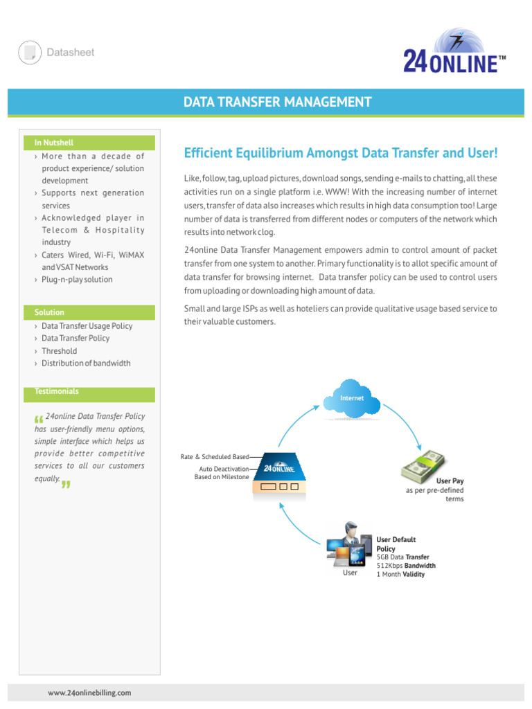 Data Transfer Management (Data Bundles) | Download Free PDF | Internet ...