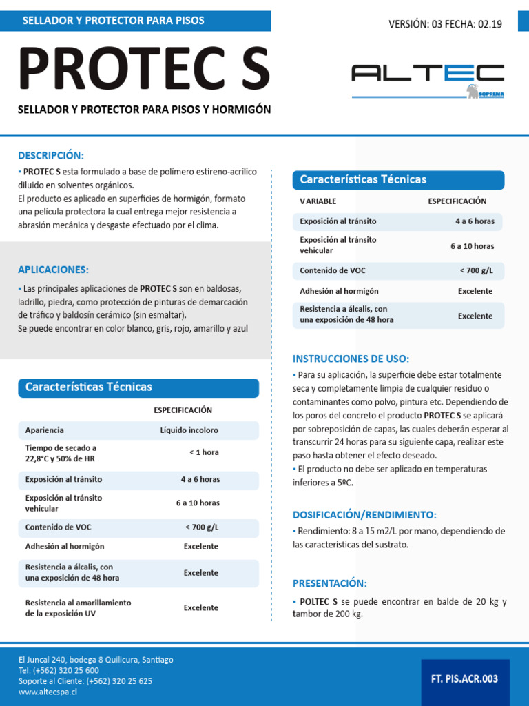 Ficha Protec s | PDF | Materiales | Ciencias fisicas
