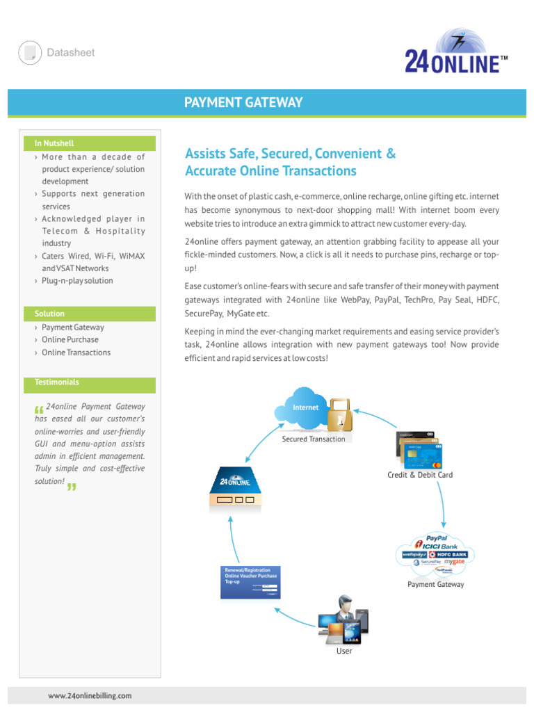 Payment Gateway Pdf Internet Internet Service Provider