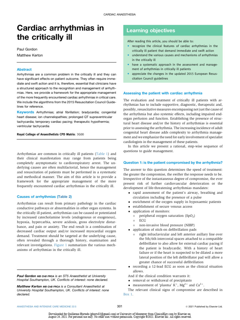 Arritmias | PDF | Heart | Artificial Cardiac Pacemaker