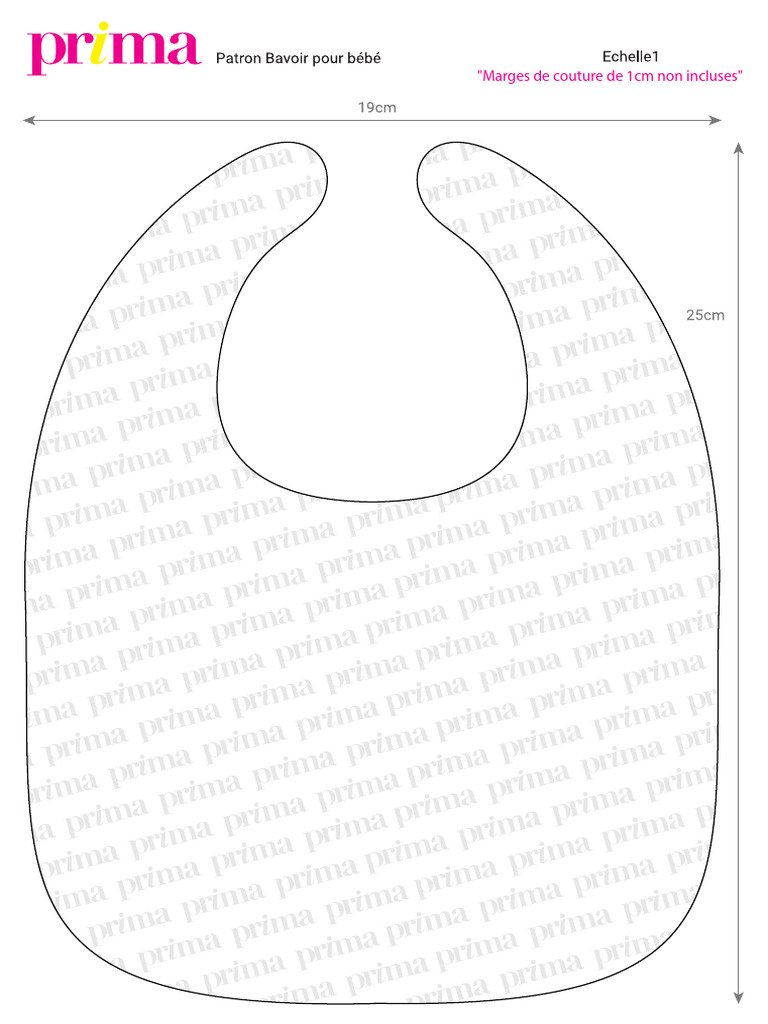 Patron Bavoir Pression A Imprimer