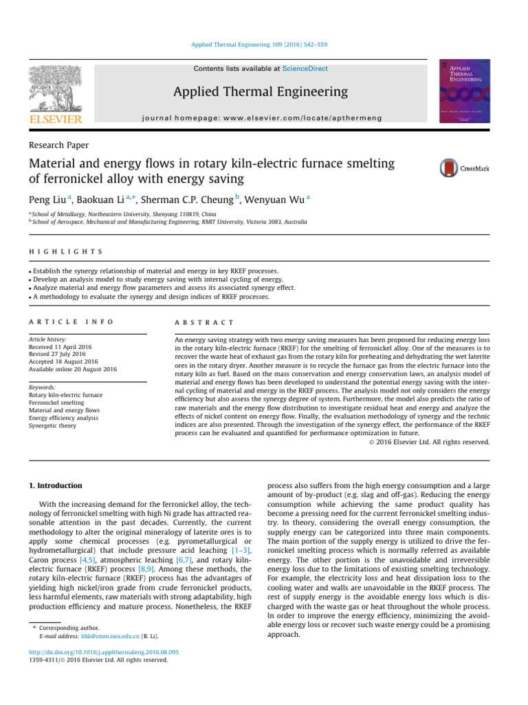 Material and Energy Flows in RKEF | PDF | Combustion | Smelting