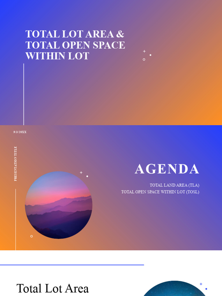 Total Lot Area and Open Space Guidelines | PDF