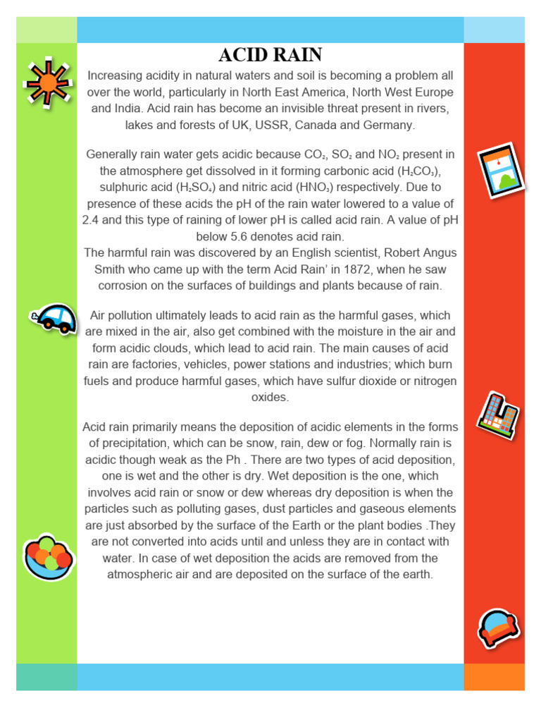 Acid Rain | PDF | Soil | Sulfur Dioxide