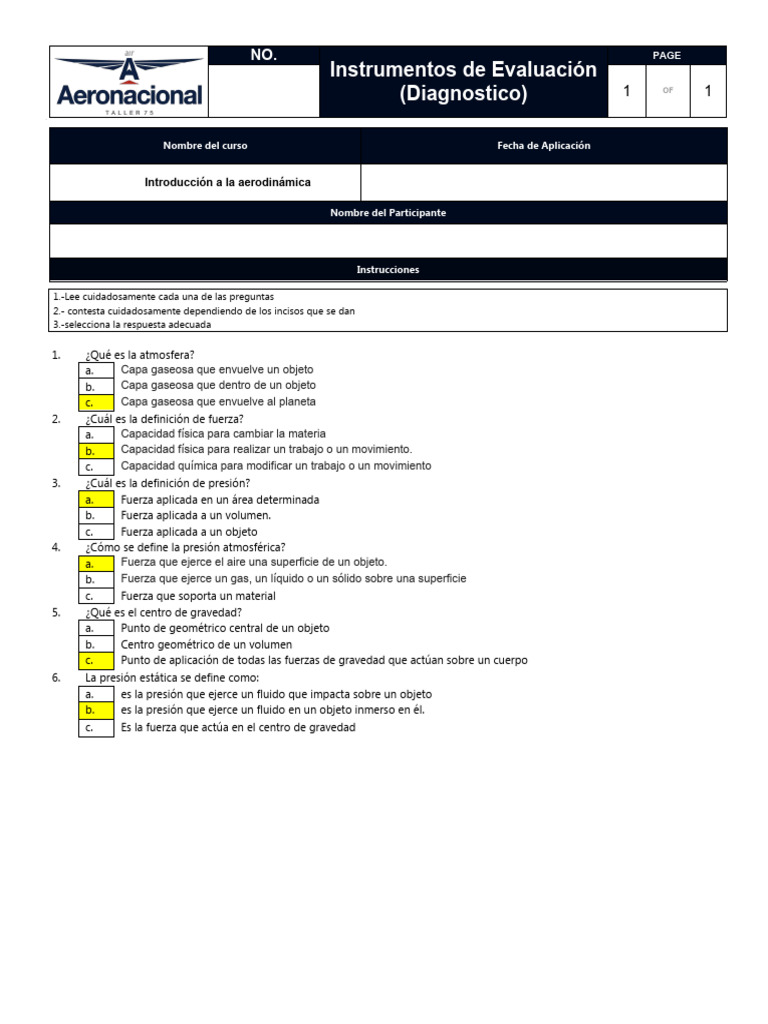 Instrumentos de Evaluacion (Diagnostico) ESG Con Respuestas | PDF ...