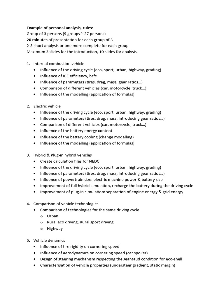 30 Examples of Personal Analysis | PDF | Hybrid Vehicle | Plug In Hybrid