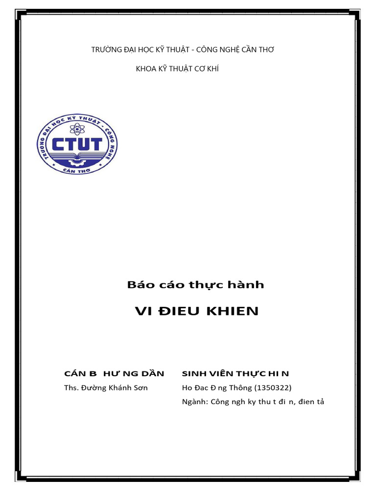 Bao Cao Vi Dieu Khien | PDF