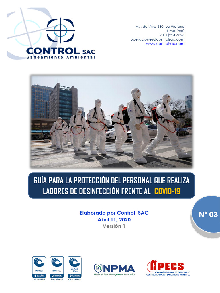 Guía 3 EPP para Desinfección | PDF