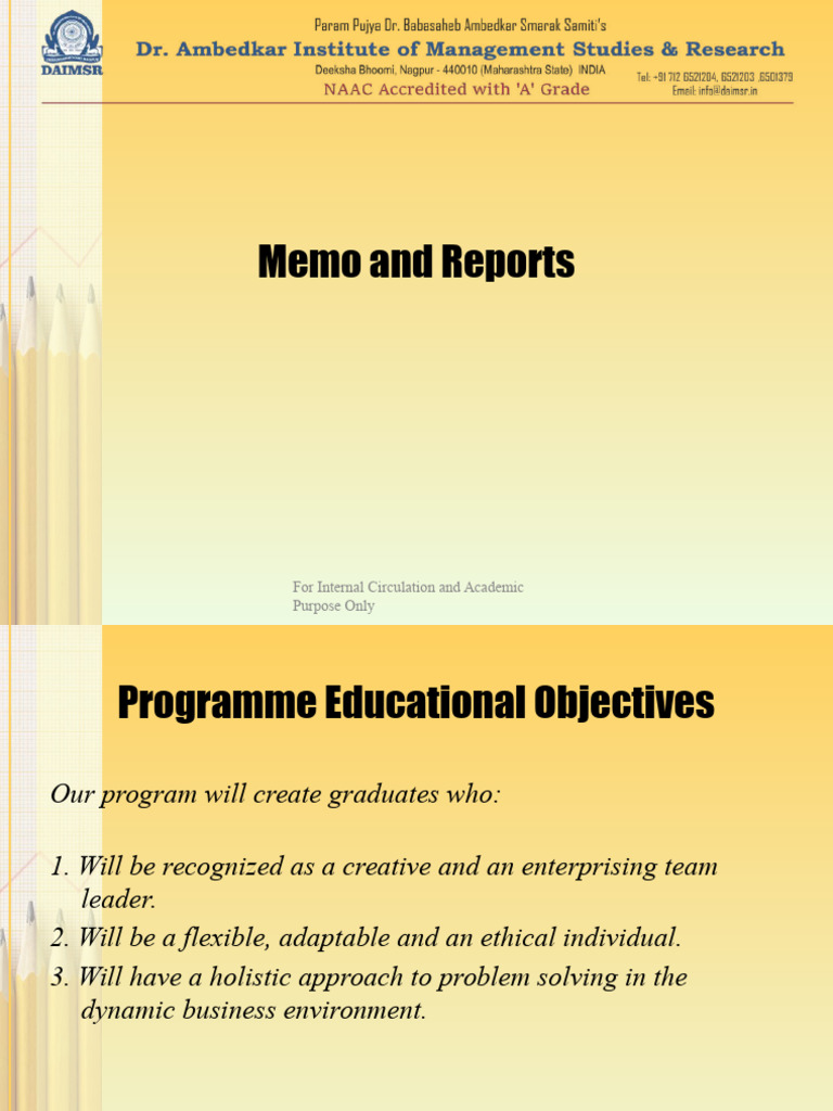 Memo and Reports | PDF | Memorandum | Survey Methodology
