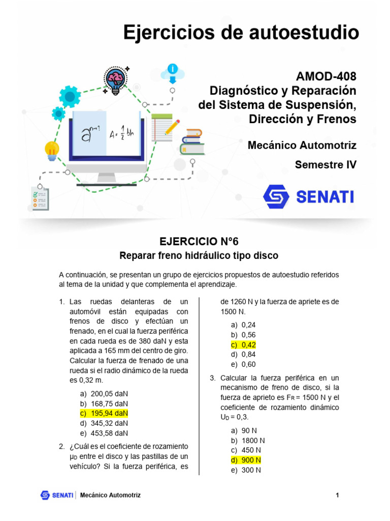 Amod Amod-408 Ejercicio t006 | PDF | Partes de vehículo | Vehículo de motor