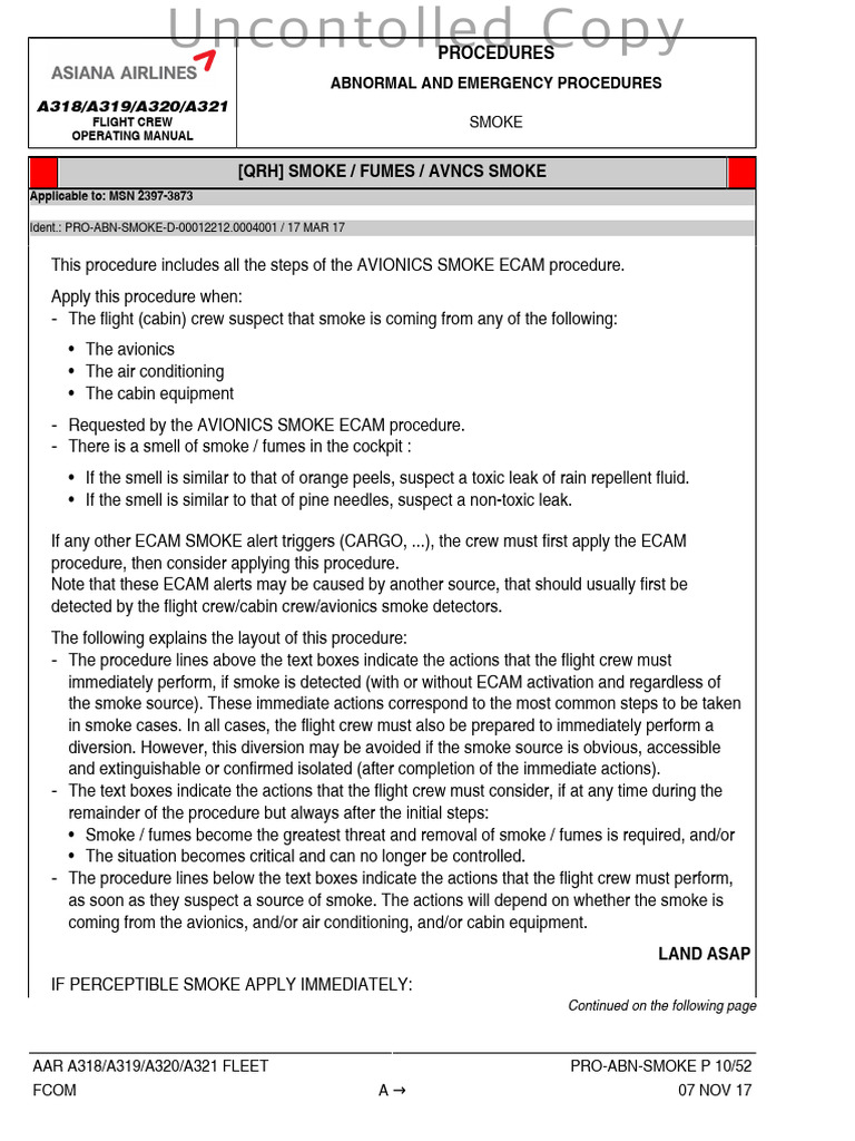 Smoke Fume Avncs Smoke | PDF | Avionics | Aviation