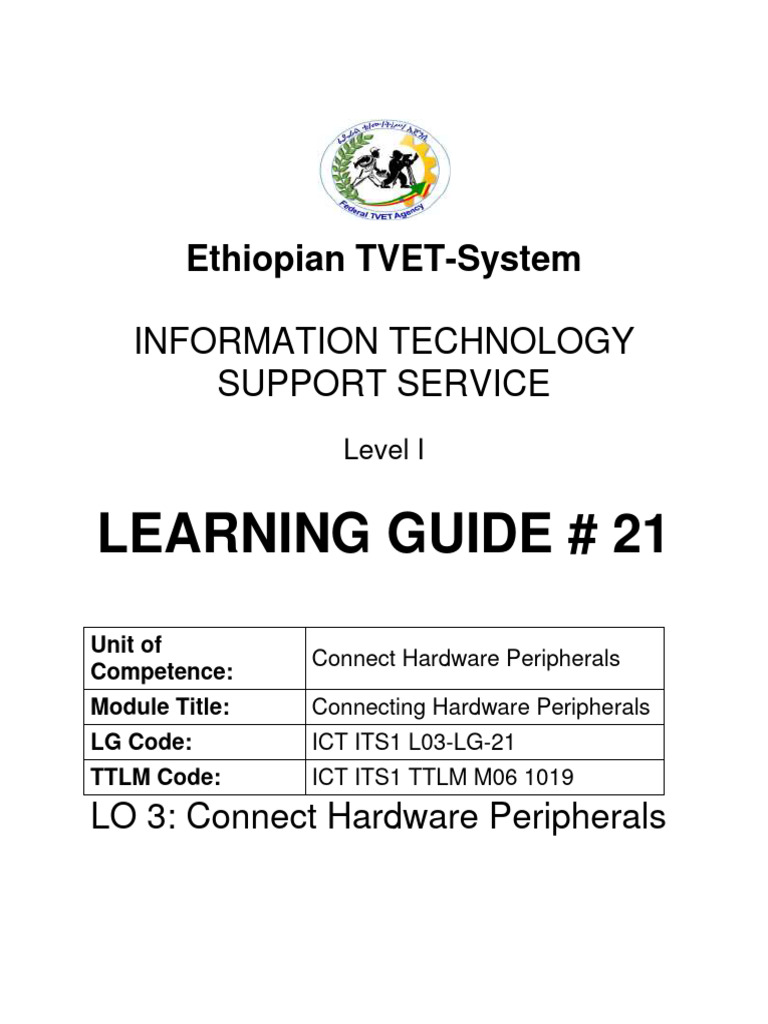 Connect Hardware Peripherals Lo3 | PDF | Printer (Computing) | Image Scanner