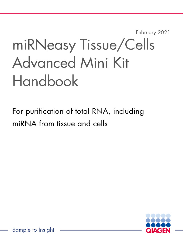 HB-2672-003 HB miRNeasy TC Adv Mini Kit 1120 WW | PDF | Real Time ...