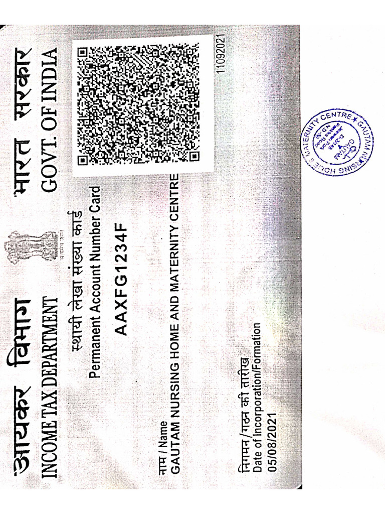 Hospital PAN Card | PDF