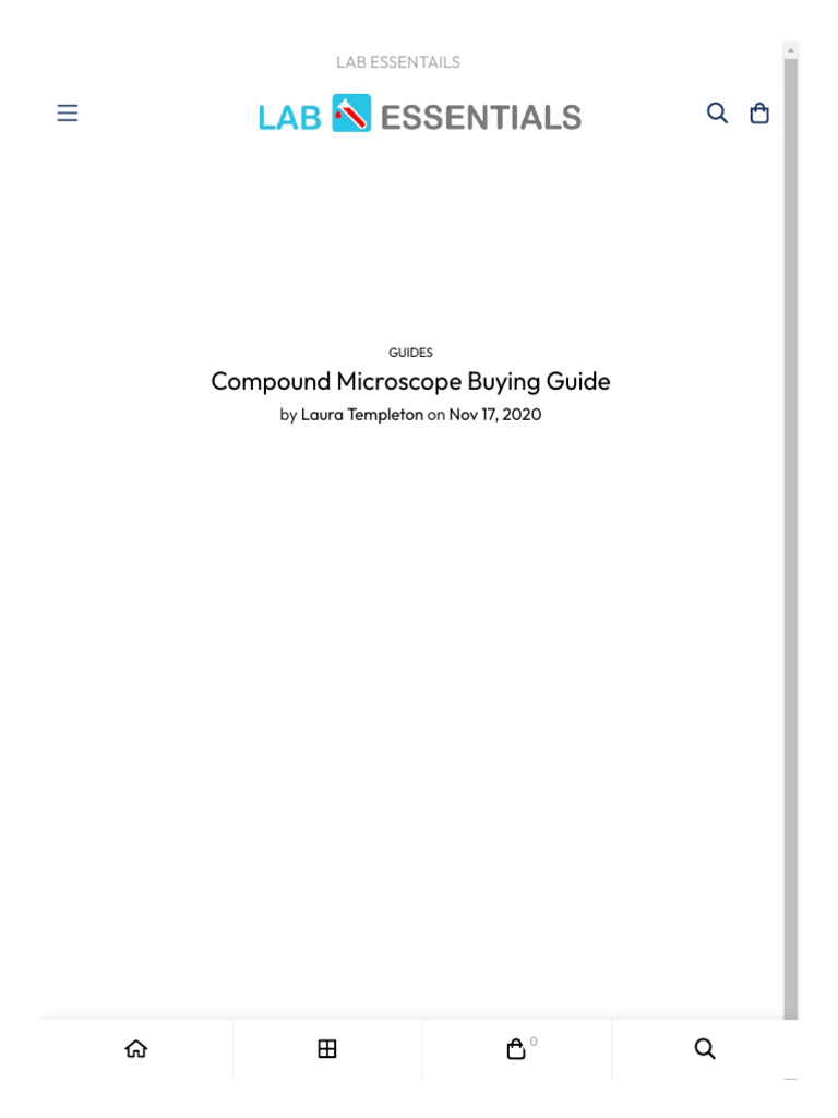 Compound Microscope Buying Guide | PDF