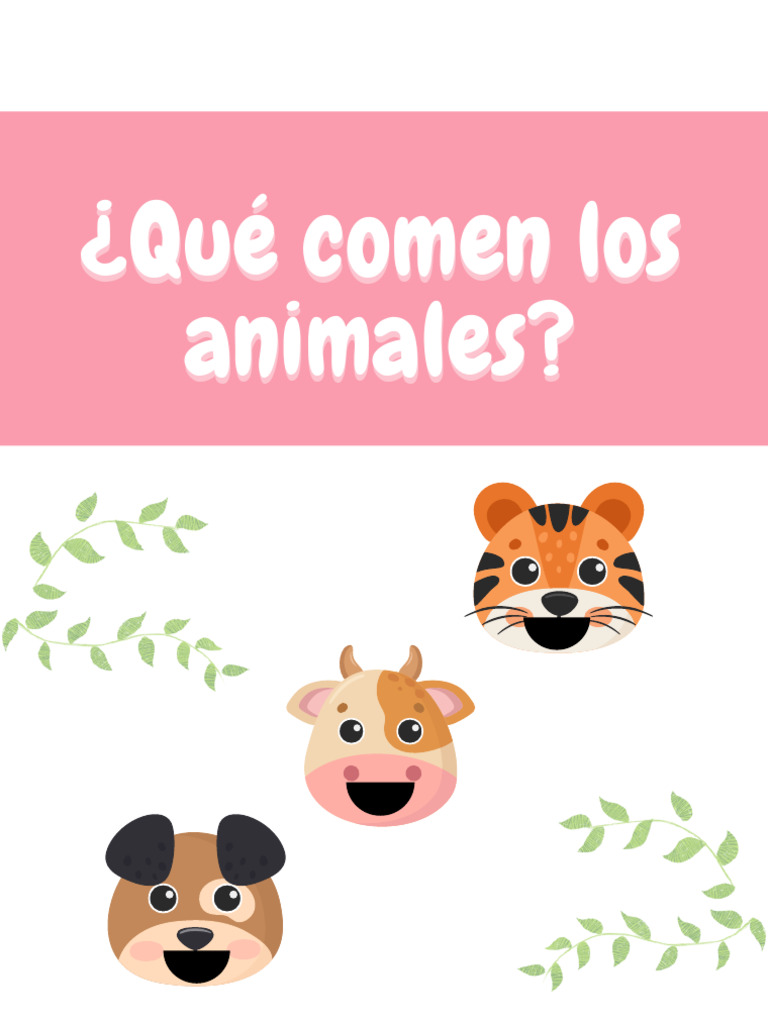 Descargable Que comen los animales | PDF