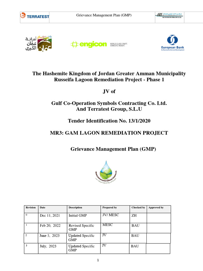 Ievance Management Plan | PDF | Jordan | Employment