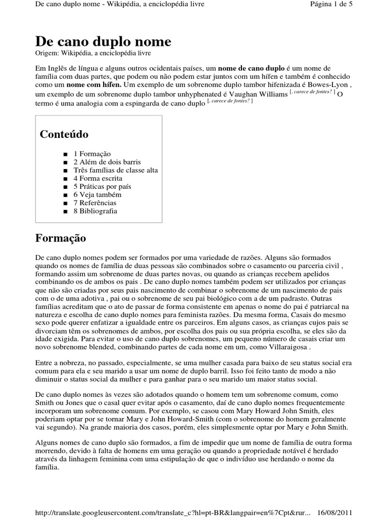 Nomes Compostos | PDF | Sobrenome | Família