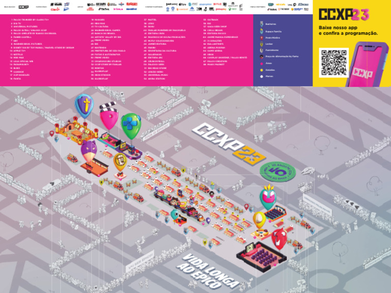 Mapa da CCXP 2024: Programação e Marcas | PDF