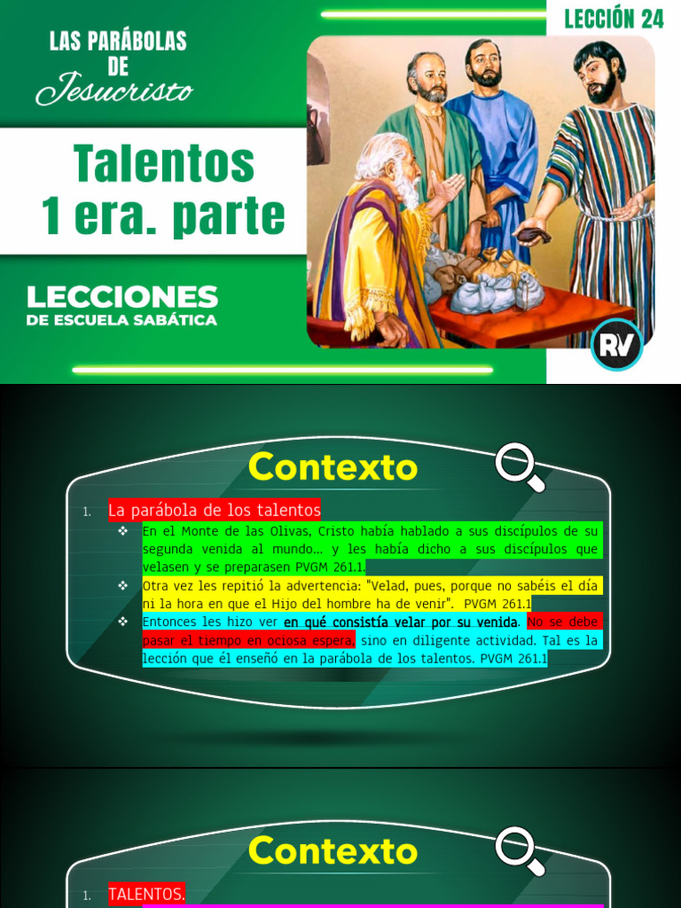 Parábola de los Talentos: Dones y Fe | PDF | Jesús | Apóstol