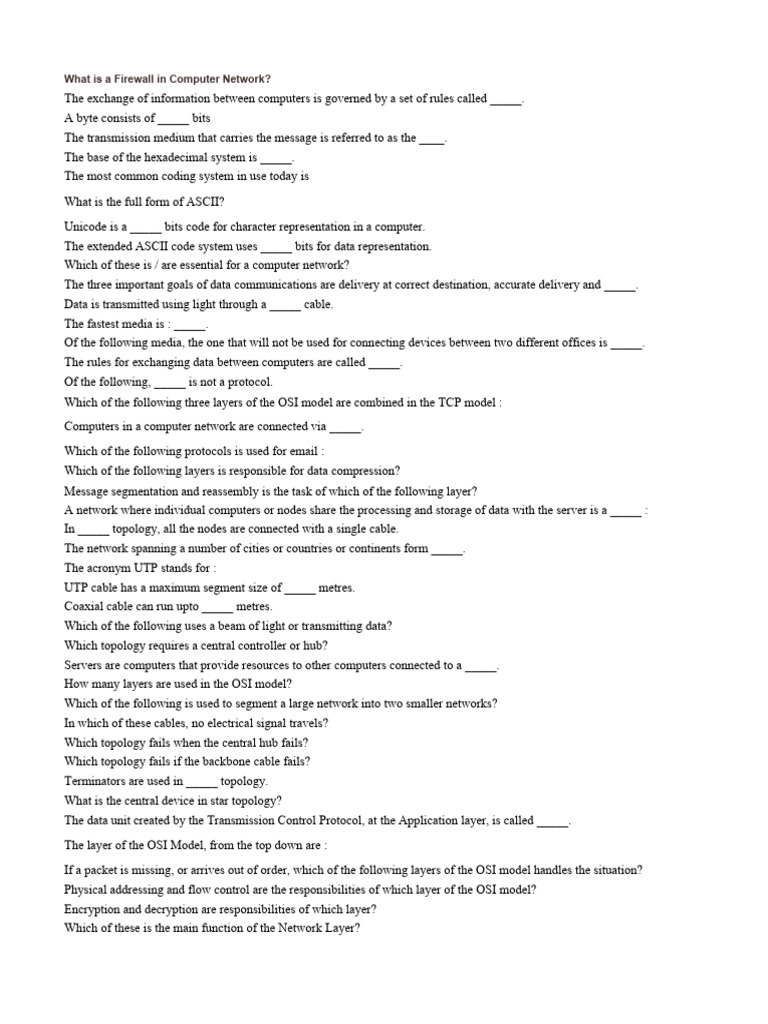 Sycs CN | PDF | Computer Network | Osi Model