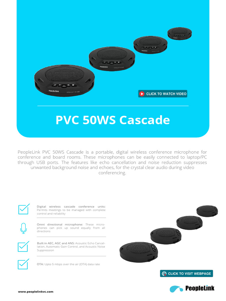 Peoplelink Voice Collaboration PVC 50 WSC 4c | PDF | Microphone | Usb