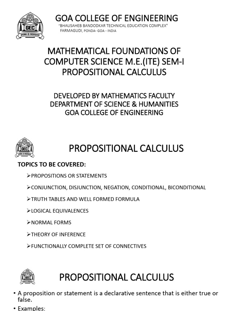 Propositional Calculus | PDF | Logical Consequence | Argument