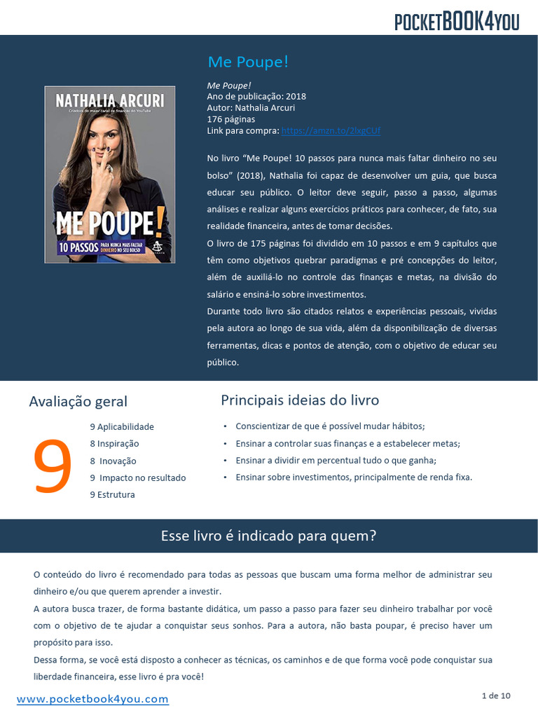 Me Poupe! - Nathalia Arcuri | Download grátis PDF | Dinheiro ... Me Poupe! - Nathalia Arcuri | Download grátis PDF | Dinheiro ...