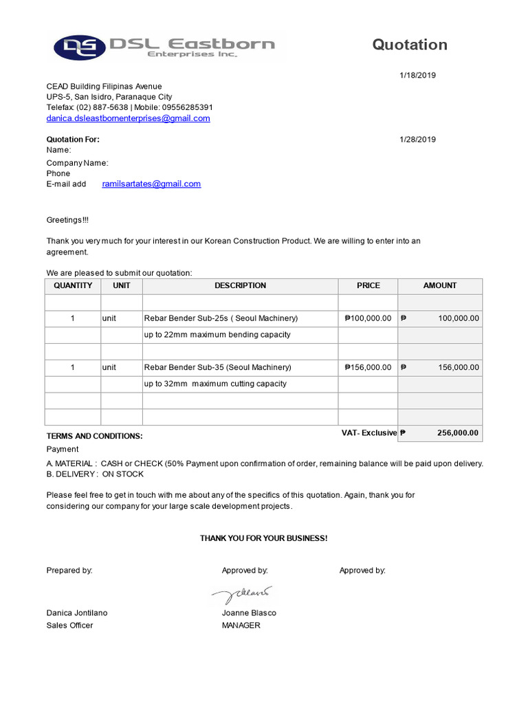Quotation | PDF | Finance & Money Management | Law
