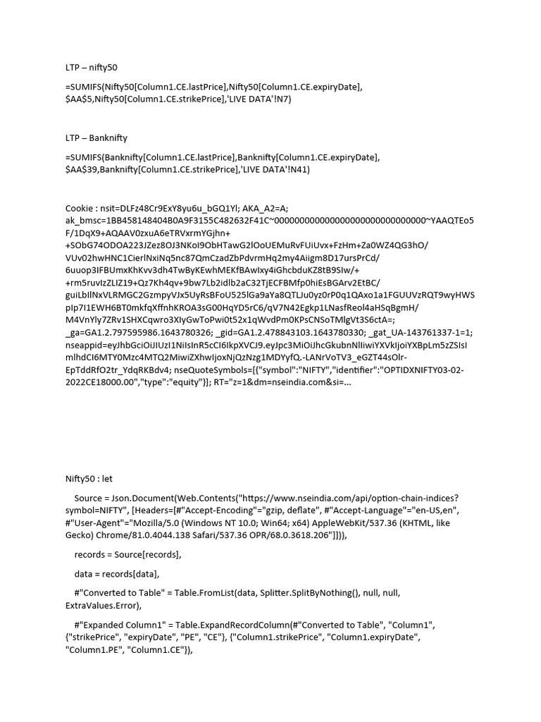 Index Excel Code | PDF | Computing | Software