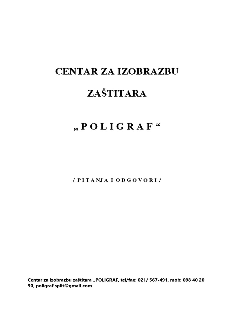 Skripta Zastitari 2021 | PDF