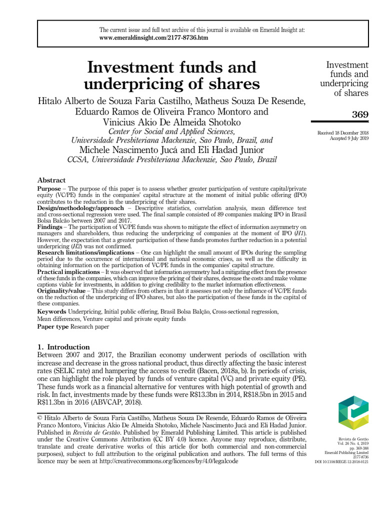 2018, Castilho | PDF | Multicollinearity | Errors And Residuals