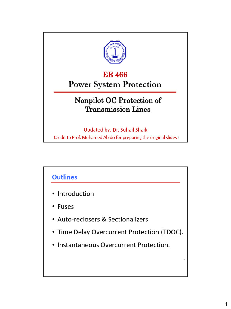 05 Nonpilot Oc Protection Of Transmission Lines Pdf Fuse Electrical Relay