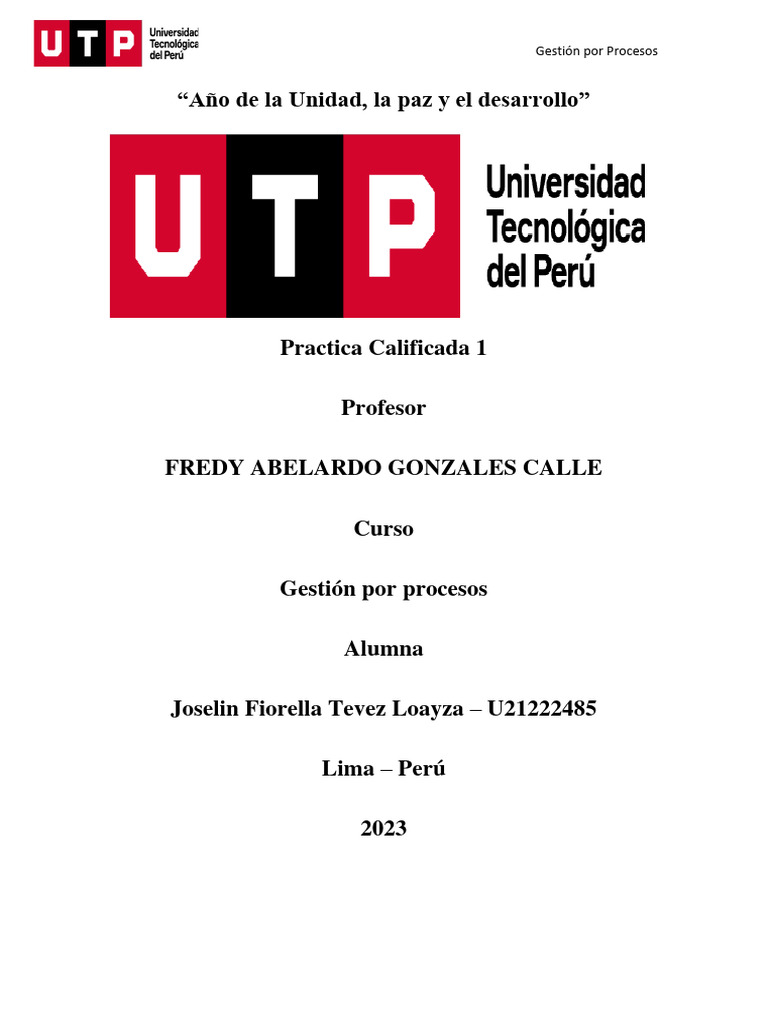 PC 1 - Gestion Por Procesos Pregunta 1 | PDF | Análisis FODA | Business