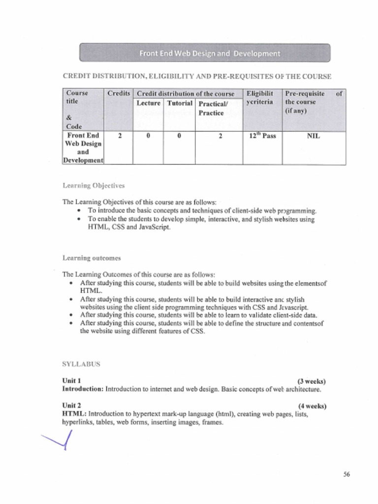 Sec-1 Syllabus Sem-1 | PDF