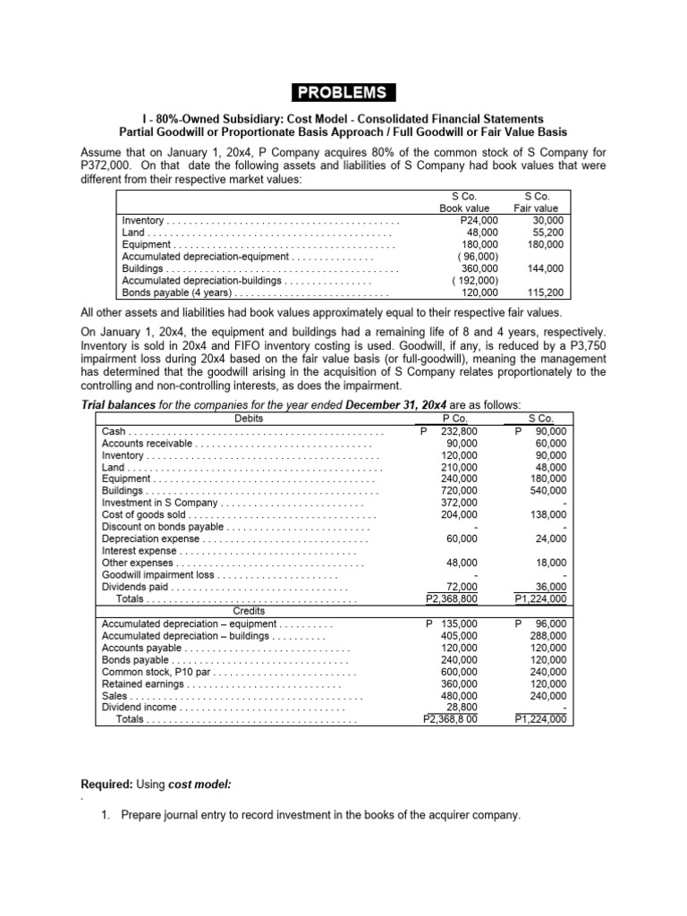 Buscom 7 | PDF | Book Value | Goodwill (Accounting)