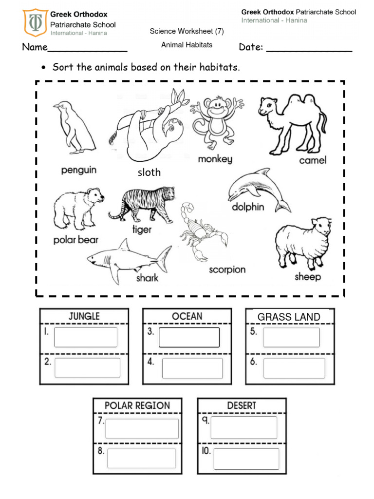 Science - Animals Habitats | PDF