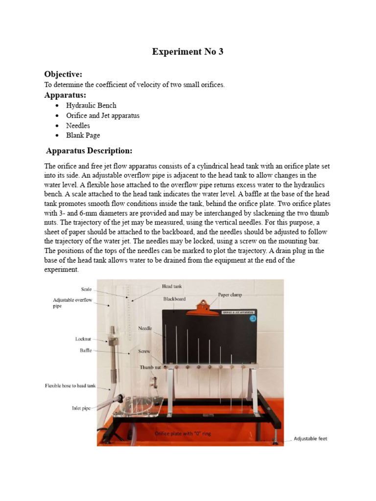 Fludi Mechanics Report On Hydraulic Bench | PDF | Fluid Dynamics | Gases