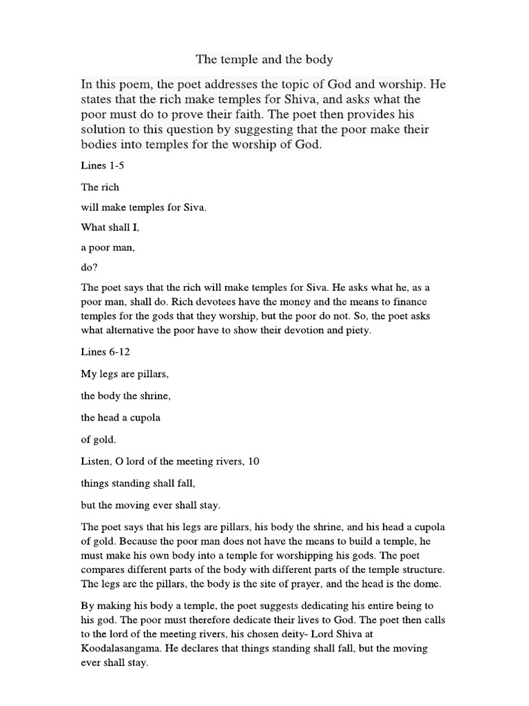 Temple and The Body | PDF